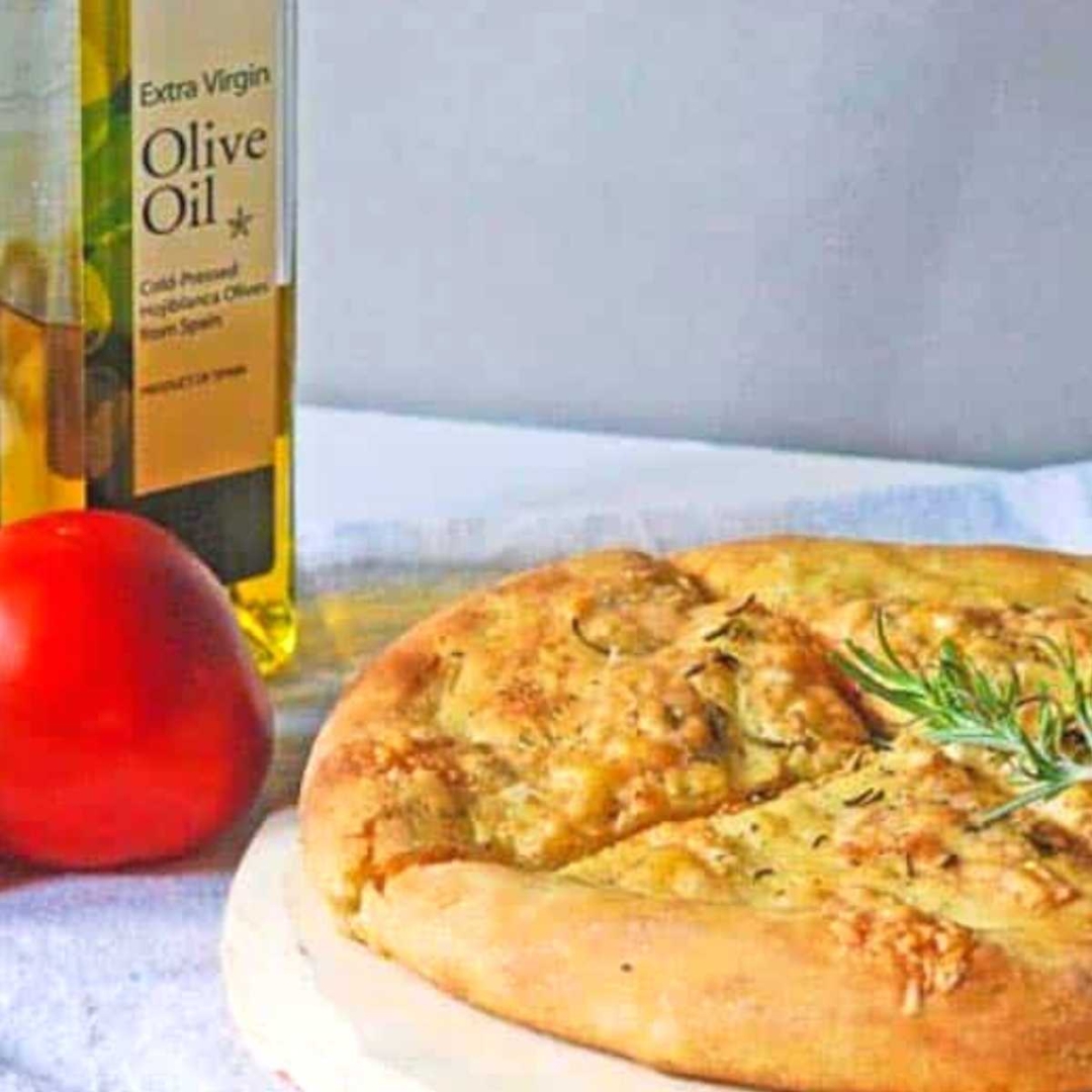 Bread Machine Focaccia with Rosemary and Parmesan