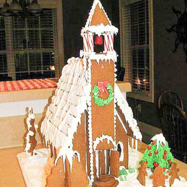 How to Make a Gingerbread Church House - Includes Templates