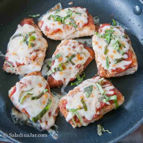 Pizza Fish (Breaded Tilapia with Sauce & Cheese)