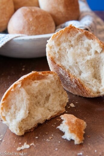 Crusty Bread Machine Rolls with a Secret Cornstarch Glaze
