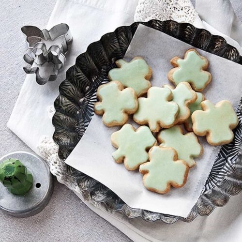 Shamrock Shortbread Cookies (Easy Roll-Out Method!)
