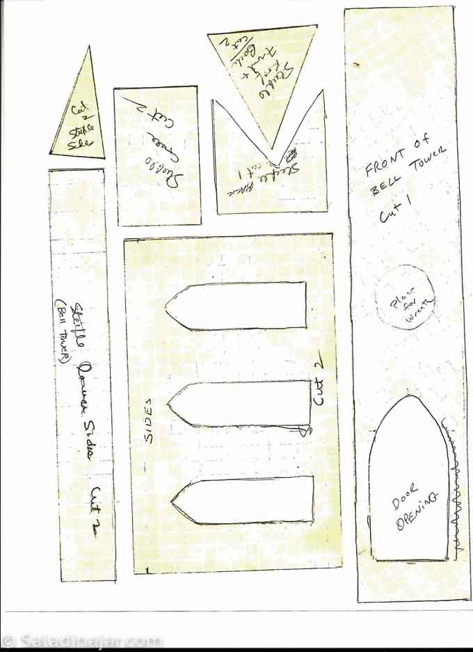 Gingerbread Church House Patterns - Salad in a Jar