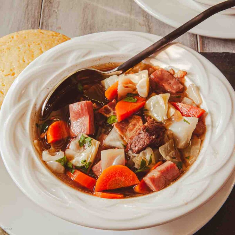 Ham Stew with Beef and Bacon: A Meat Lovers Favorite