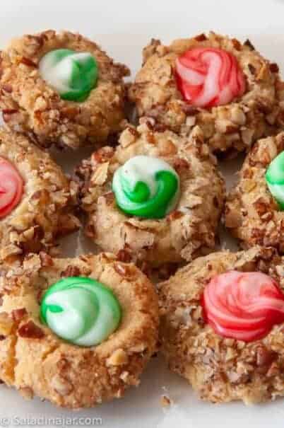 Old-Fashioned Thumbprint Cookies with Icing and Pecans