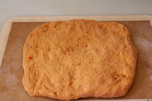 Tomato Basil Bread (Bread Machine Dough + Oven Bake)