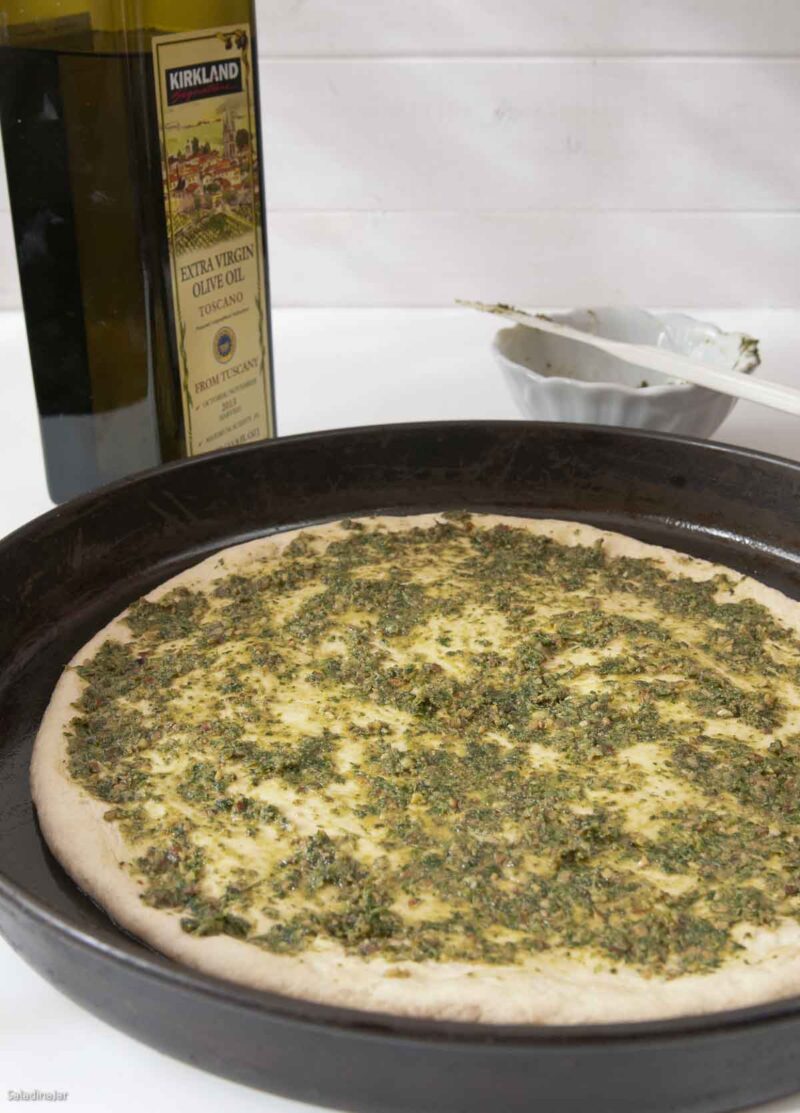 Easy Cilantro Pesto Pizza with Chicken